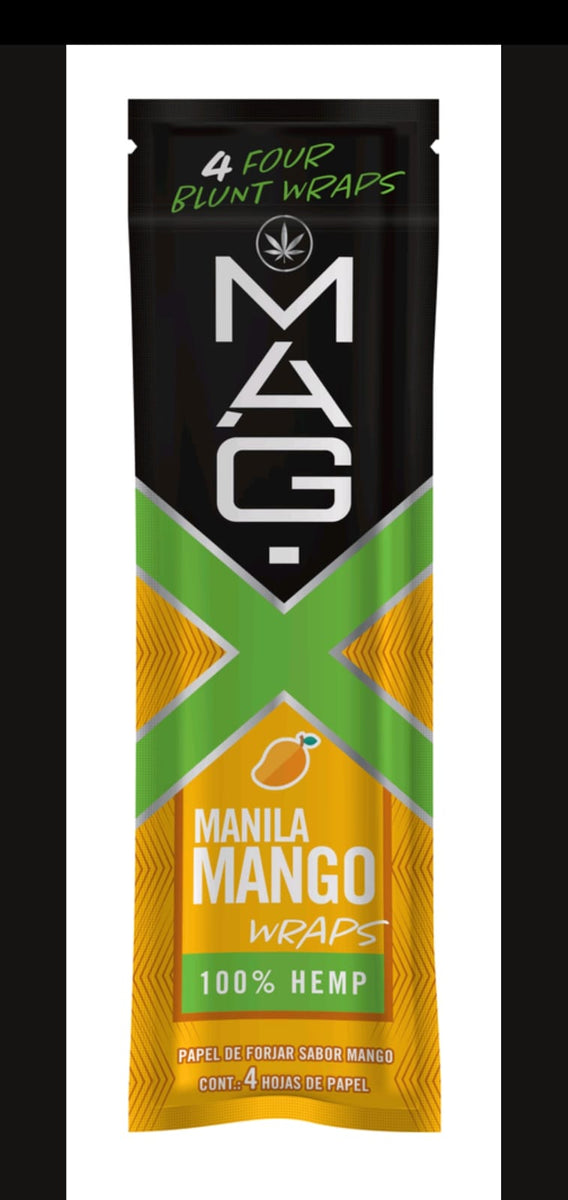 MAG-X MANILA MANGO 4 BLUNT WRAPS 100% HEMP – Hitters Shop