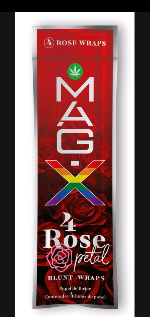 MAG-X ROSE PETAL 4 BLUNT WRAPS 100% HEMP – Hitters Shop
