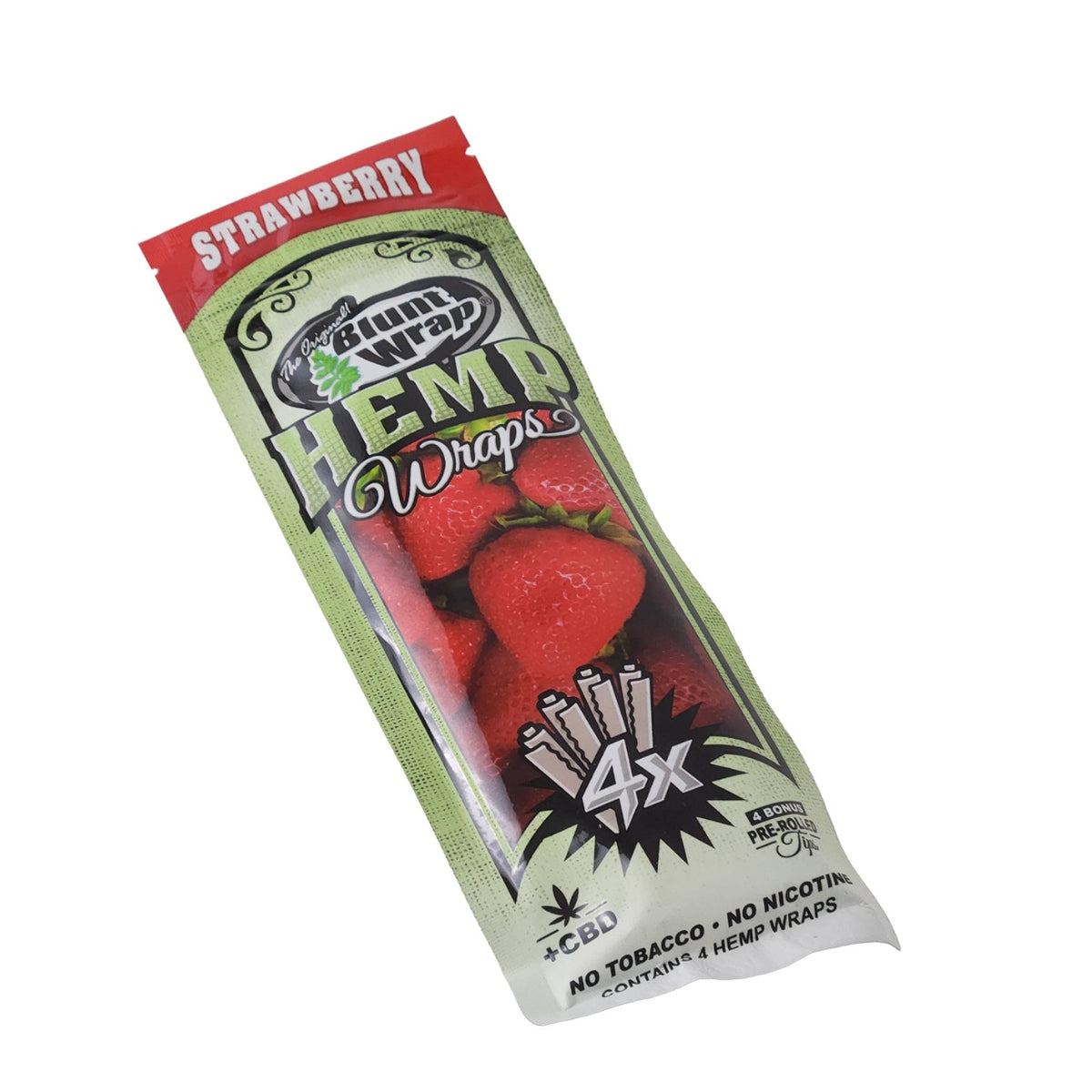 Blunt Wrap Hemp 4X Strawberry + CBD – Hitters Shop