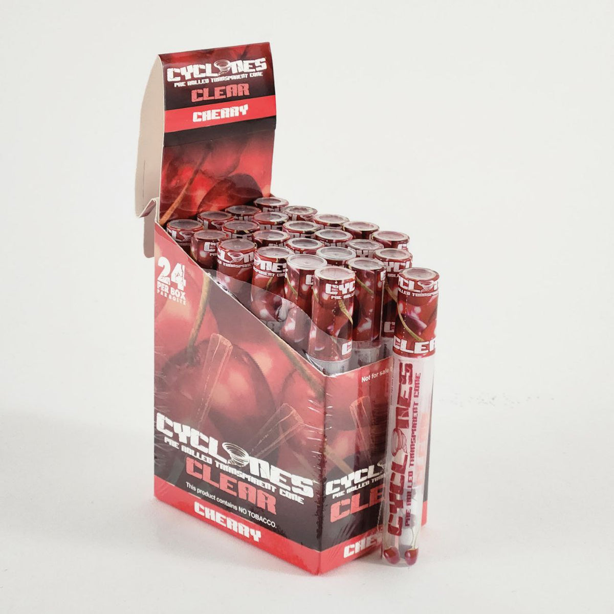 CYCLONE PRE ROLLED TRANSPARENT CONE CLEAR CHERRY – Hitters Shop