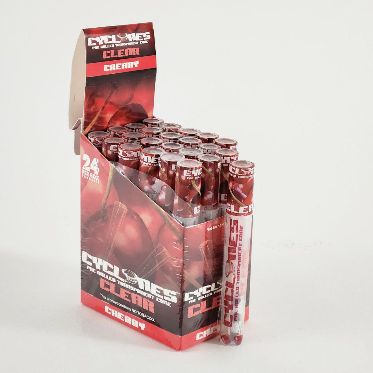 CYCLONE PRE ROLLED TRANSPARENT CONE CLEAR CHERRY – Hitters Shop