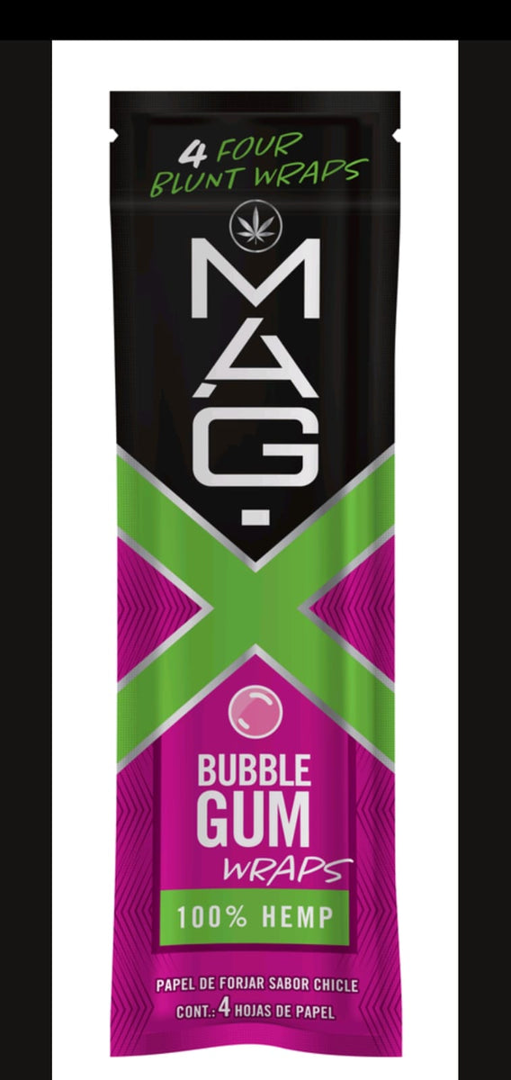 MAG-X BUBBLE GUM 4 BLUNT WRAPS 100% HEMP – Hitters Shop
