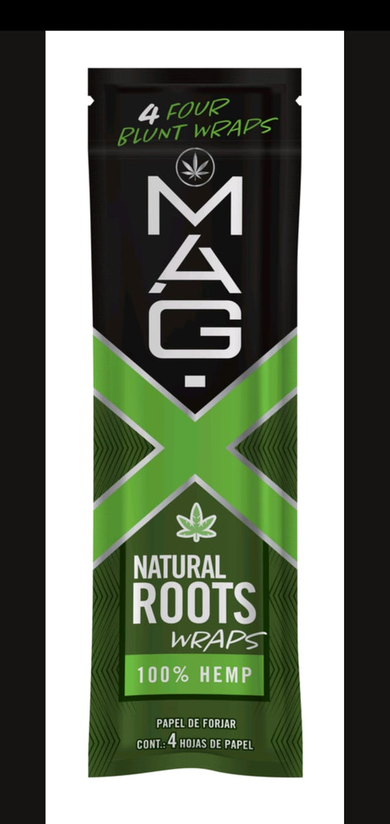 MAG-X NATURAL ROOTS 4 BLUNT WRAPS 100% HEMP – Hitters Shop